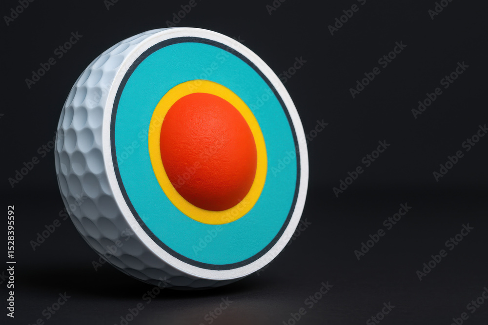 Golf Ball Cross Section: A detailed cutaway view of a golf ball ...