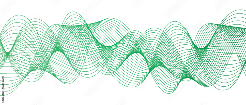 Vektor Abstract digital wave pattern consisting of smooth, flowing ...