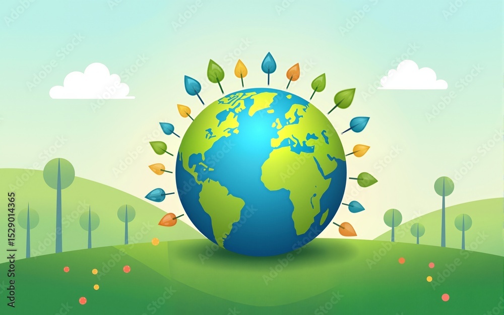 Illustration of Earth day 2025 thememed celebration : Our power, our ...