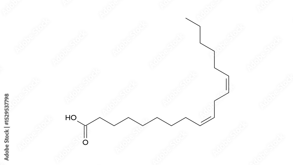 Stock-Illustration „linolenic acid molecule, structural chemical ...