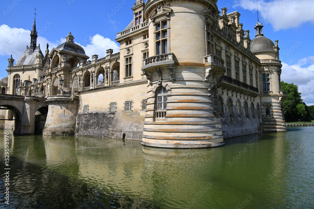 Chantilly, France - June 2, 2025. The Castle of Chantilly is a historic ...
