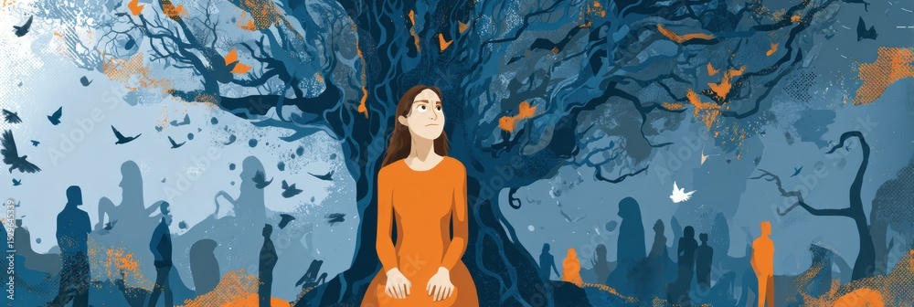 Stock-Illustration „Understanding PTSD Triggers and Grounding ...