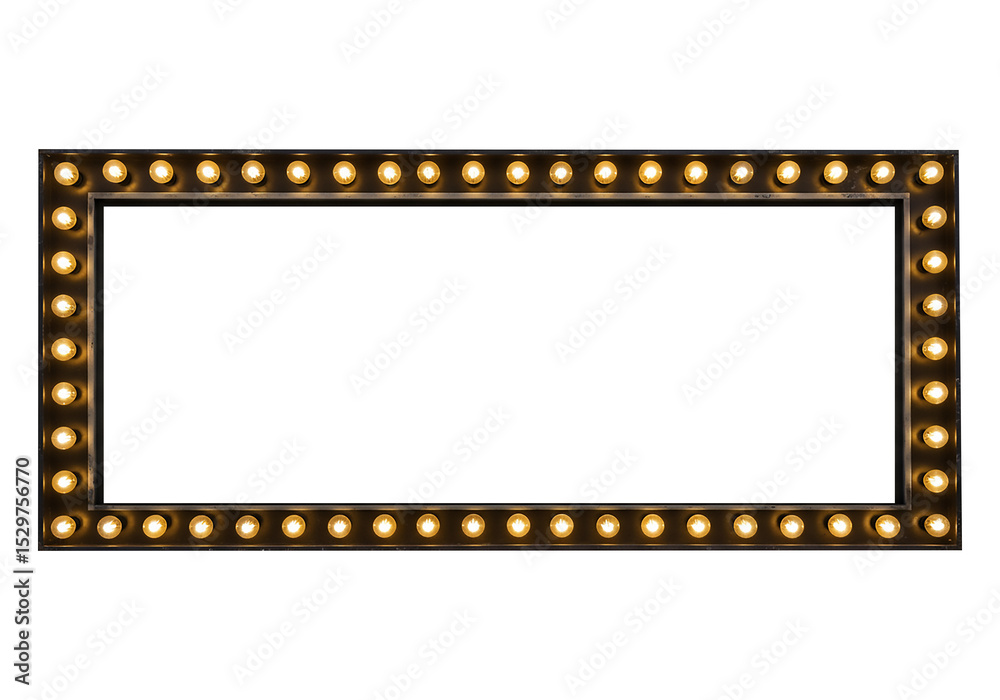 Marquee Light Frame Blank Rectangular Stage Border with Illuminated ...