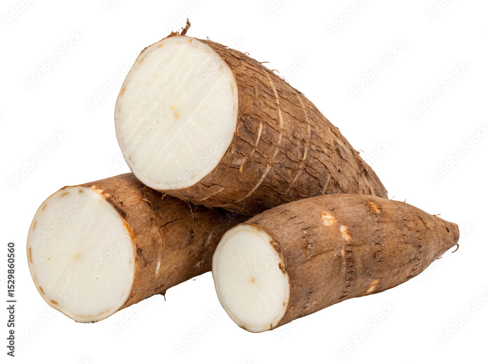 Foto de Stock Fresh cassava root sliced raw yuca tapioca manioc healthy ...