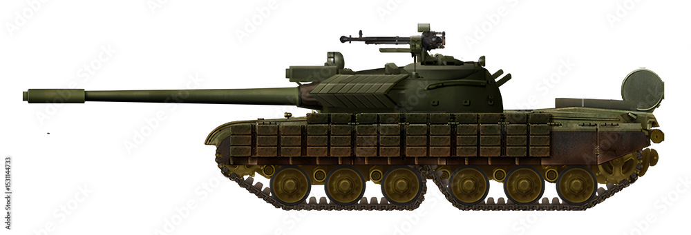 Obj-156T (MBT concept based on the T-64 tank, using a chassis with ...