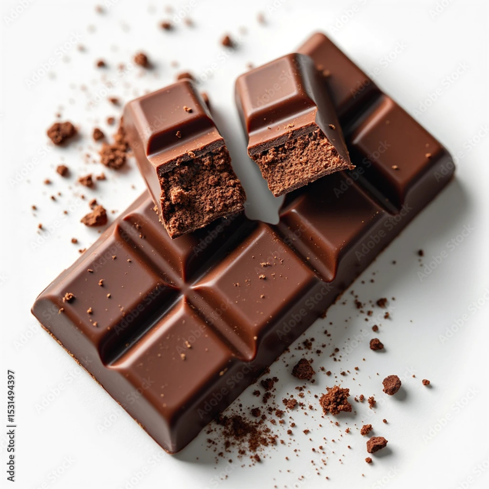 Stock-Illustration „ Luxurious Chocolate Bar (Breaking Apart) "4K PNG ...