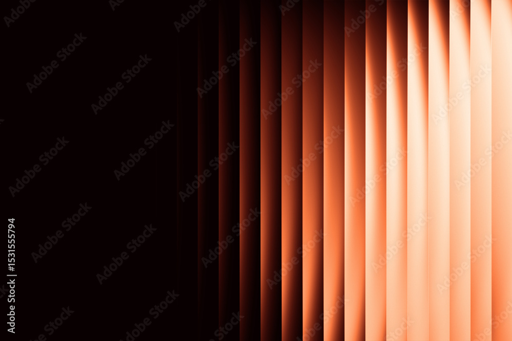 White, yellow, and orange translucent glass gradient on a dark ...