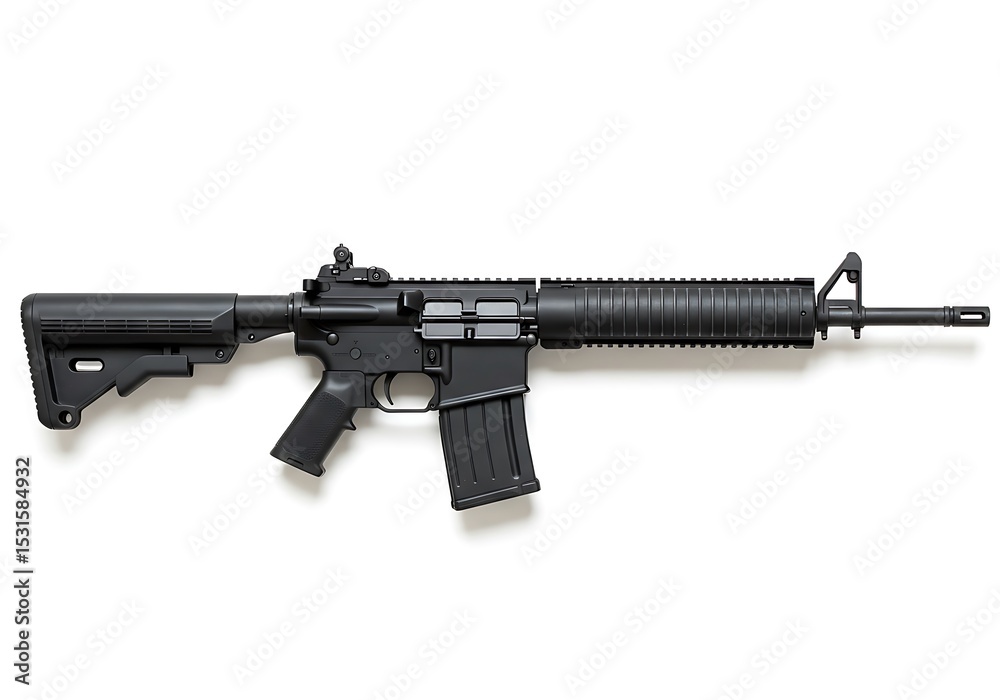 Ar style rifle black tactical firearm semi automatic weapon for ...