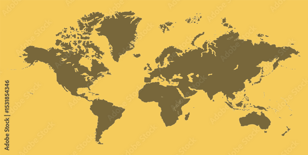 Image vectorielle Stock world map canvas, world map picture, world map ...