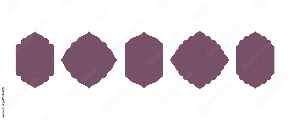 Vector set of decorative frames for Muslim and Hindu celebrations ...