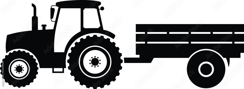 Стоковое векторное изображение «Tractor eps, Tractor Silhouette ...