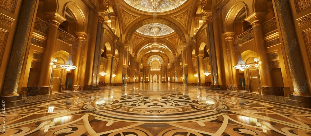 Stock-Foto „The intricate mosaic patterns and luxurious golden finishes ...