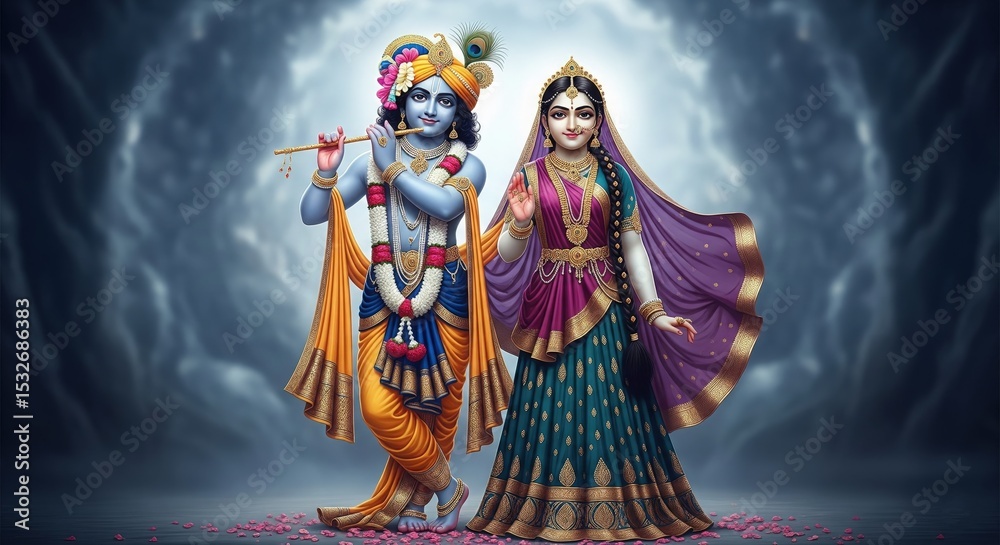 Radha Krishna Wallpaper 4K HD for Desktop | Krishna Janmashtami ...