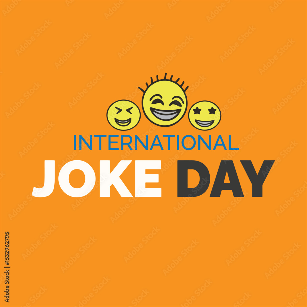 Praca wektorowa bez tantiem: nternational joke day poster and funny ...
