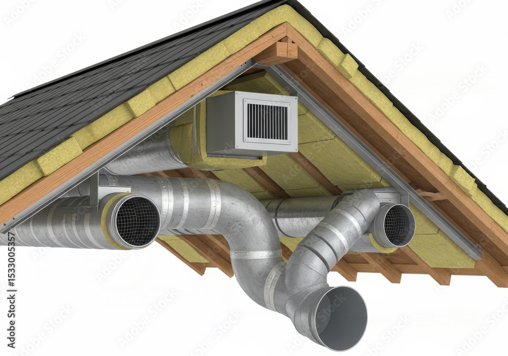 Attic Ventilation System Diagram - Detailed diagram showing attic ...