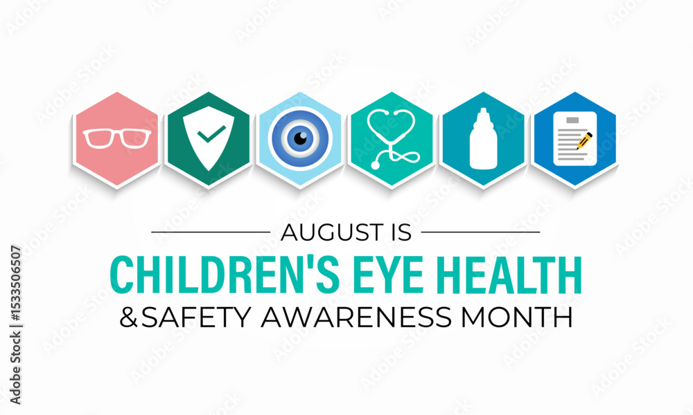Vector graphic of Children's Eye Health & Safety Awareness Month ...