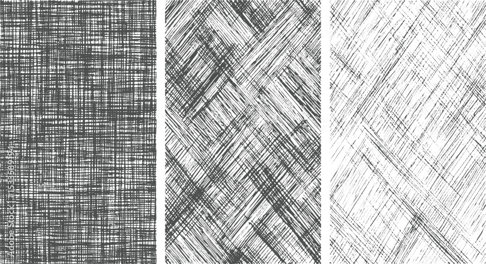 Hand drawn textured backgrounds with varying line thickness and cross ...