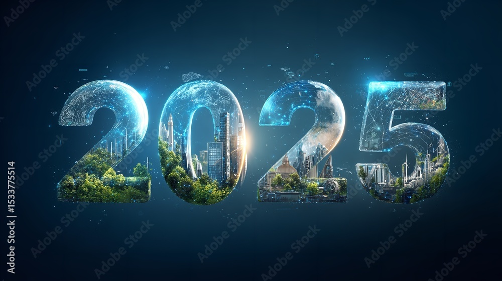 Sustainable Development Goals for 2025 New Year Web. Stock Illustration ...