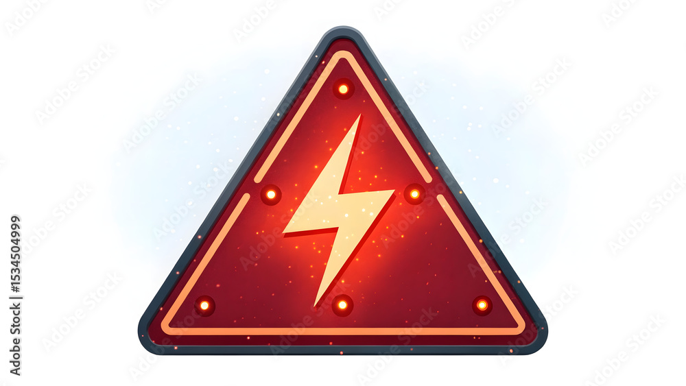 danger electric red sign notification vector with a glowing danger text ...