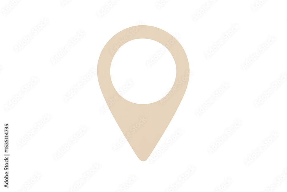 Stock-Illustration „Location pin icon pointing downwards, isolated on a ...
