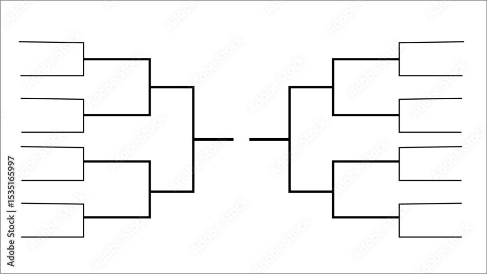 Blank Tournament Bracket Template Printable Double Elimination Chart ...