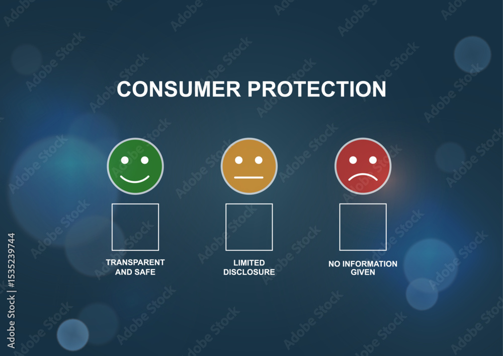 Vector de Stock Consumer protection level infographic template with ...