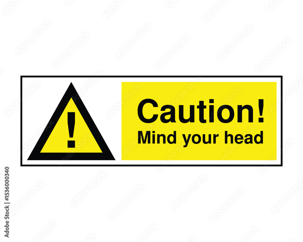 Download Caution Mind Your Head Sign – Printable Workplace Safety ...
