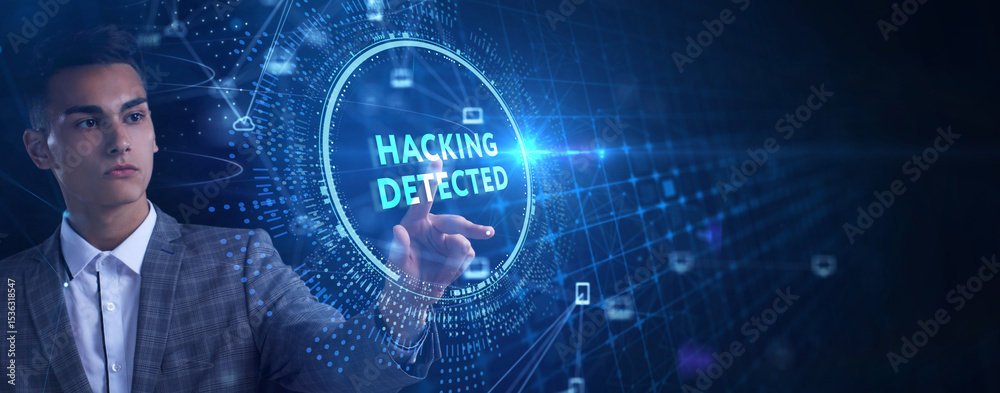 Hacking Detected. Concept meaning activities that seek to compromise ...