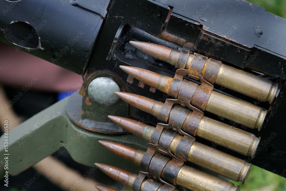 ภาพถ่าย Stock The M2 .50 caliber machine gun, also known as the ...