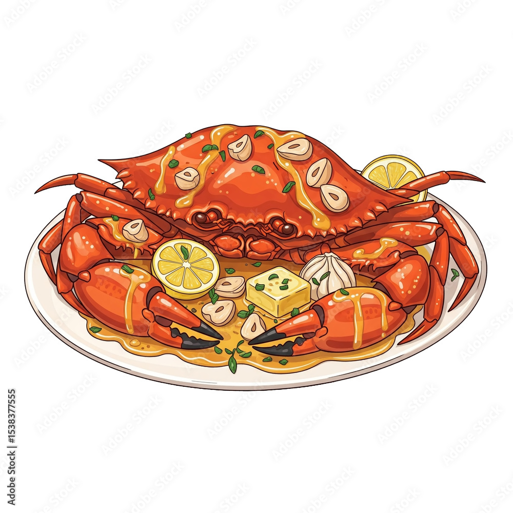 Delicious Steamed Crab with Garlic Butter Sauce Seafood Recipe ...