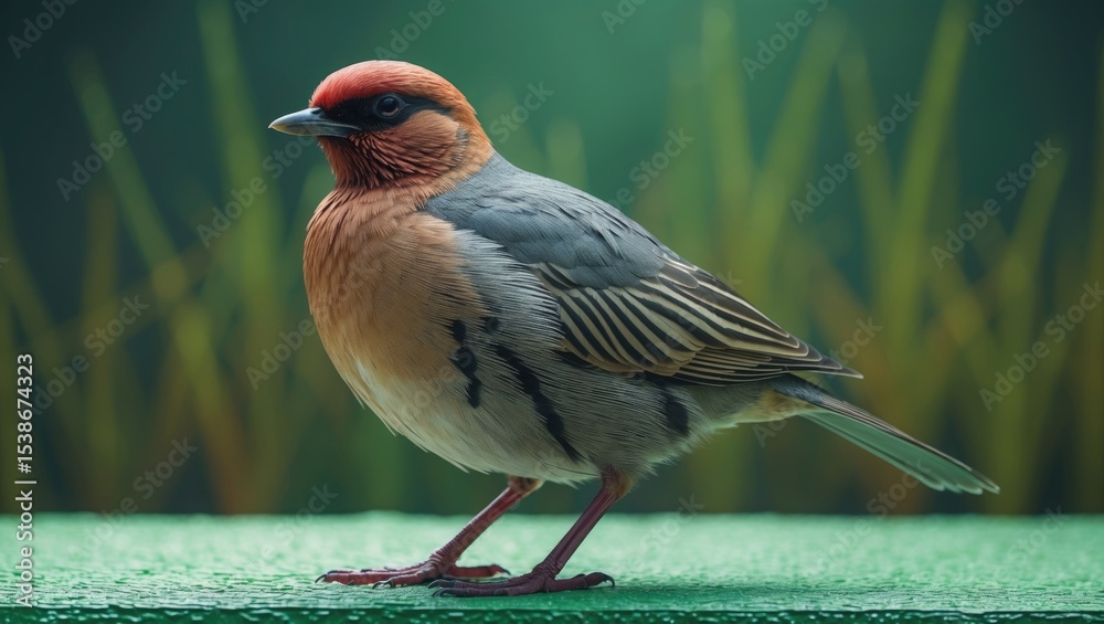Humorous grey bird with sharp beaks, staring directly in fear of a ...