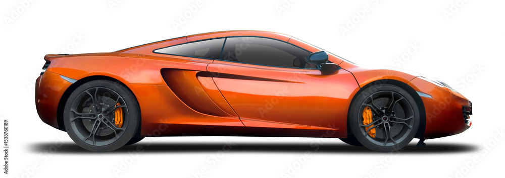 Mclaren mp4 sport car side view isolated on transparent background. PNG ...