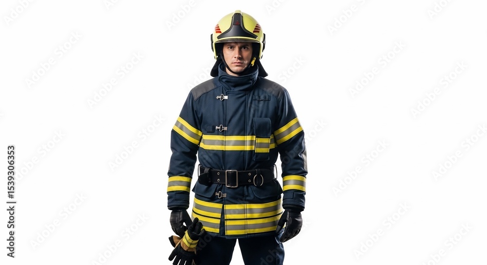 Firefighter portrait emergency services uniform safety gear rescue ...