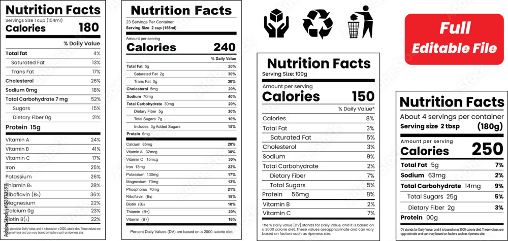 Nutrition Facts, Nutrition Facts Label, Supplement facts, Nutrition ...