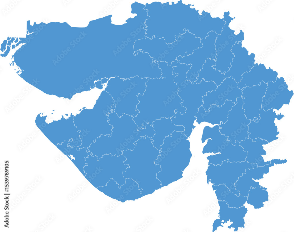 Set maps of Gujarat state, Gray Map of Gujarat , India , Detailed ...