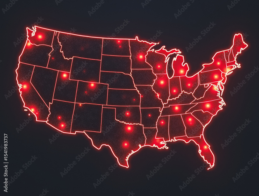 Fictional Concept: Internet Censorship Firewall Over U.S. Map — A ...