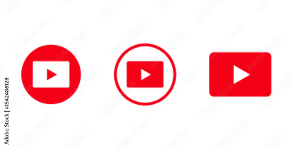 YouTube logo in different versions, YouTube vector logo Stock Vector ...
