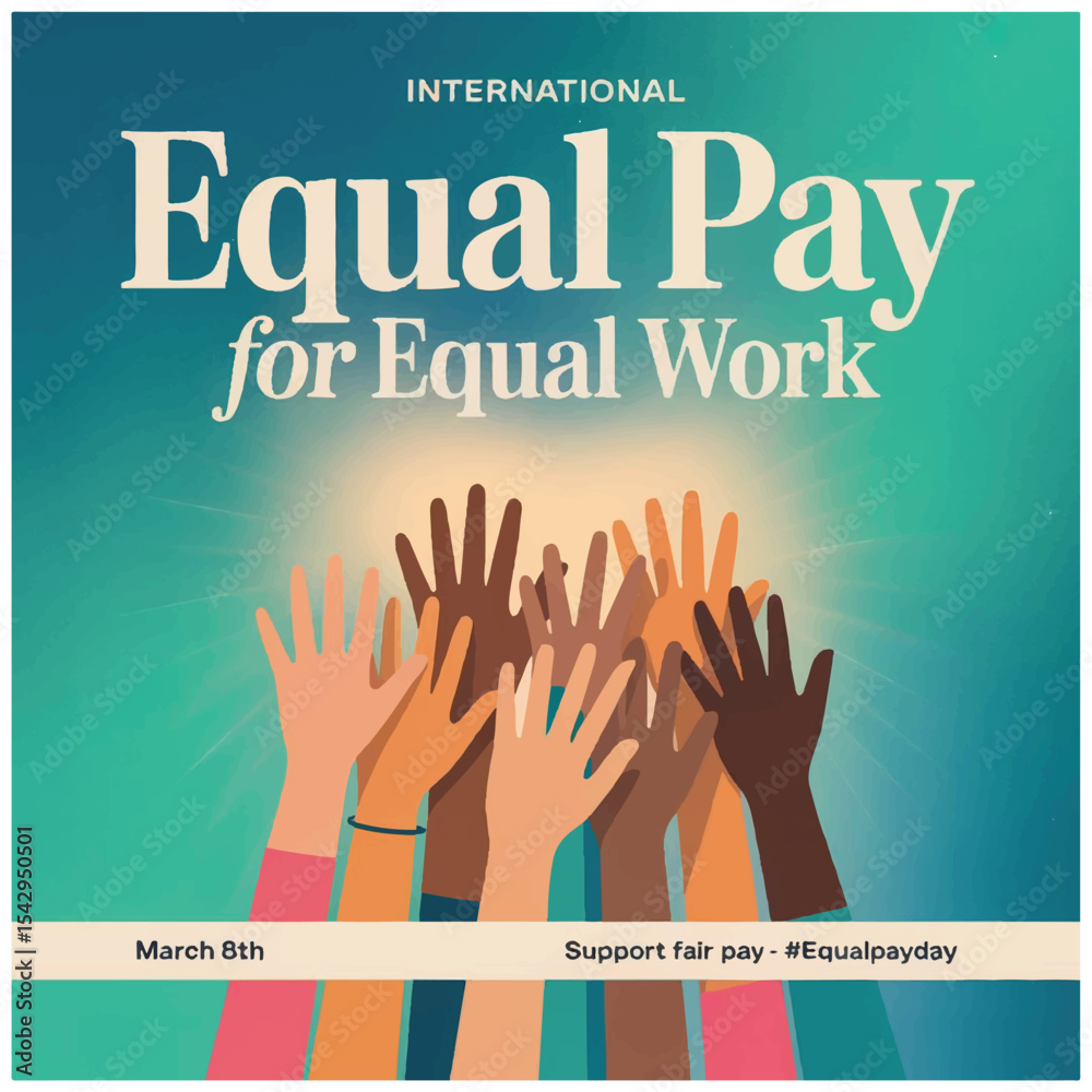 International Equal Pay Day flyer 19.eps Stock Vector | Adobe Stock
