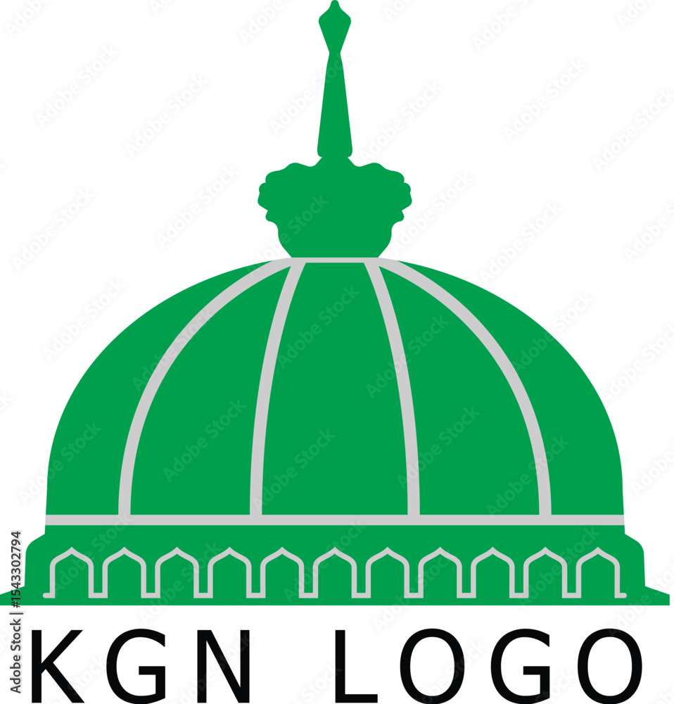 Vector Logo of Khwaja Garib Nawaz Dargah Dome - Ajmer Sharif (KGN Logo ...