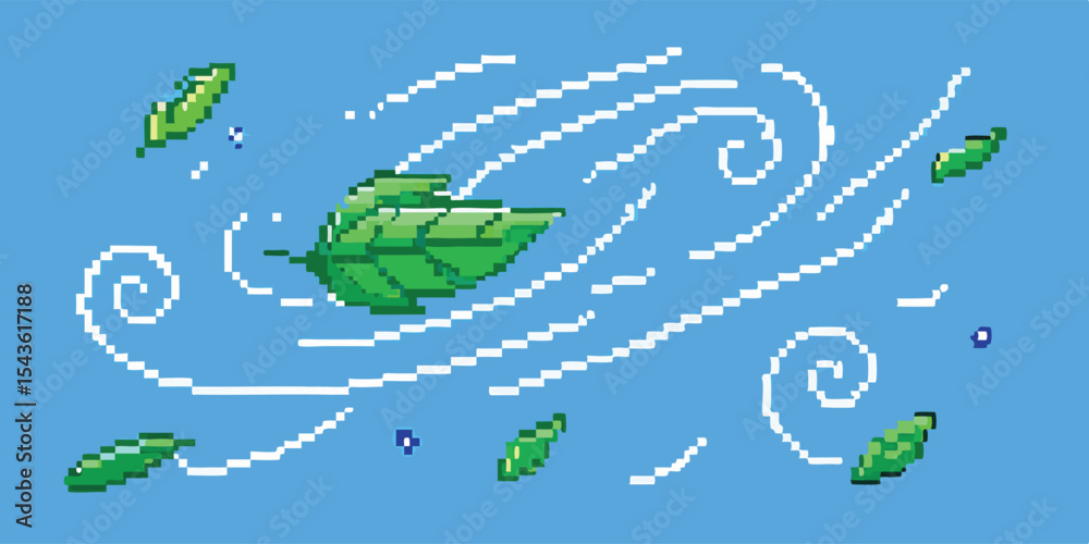 Pixel Art Wind Sprite Sheet – Breezy Motion in 8-bit 16-bit 32-bit ...