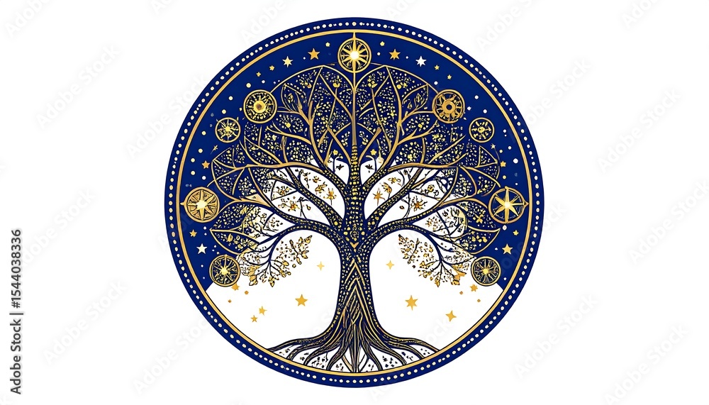 Ilustración de Stock Celestial Tree of Life Art. | Adobe Stock