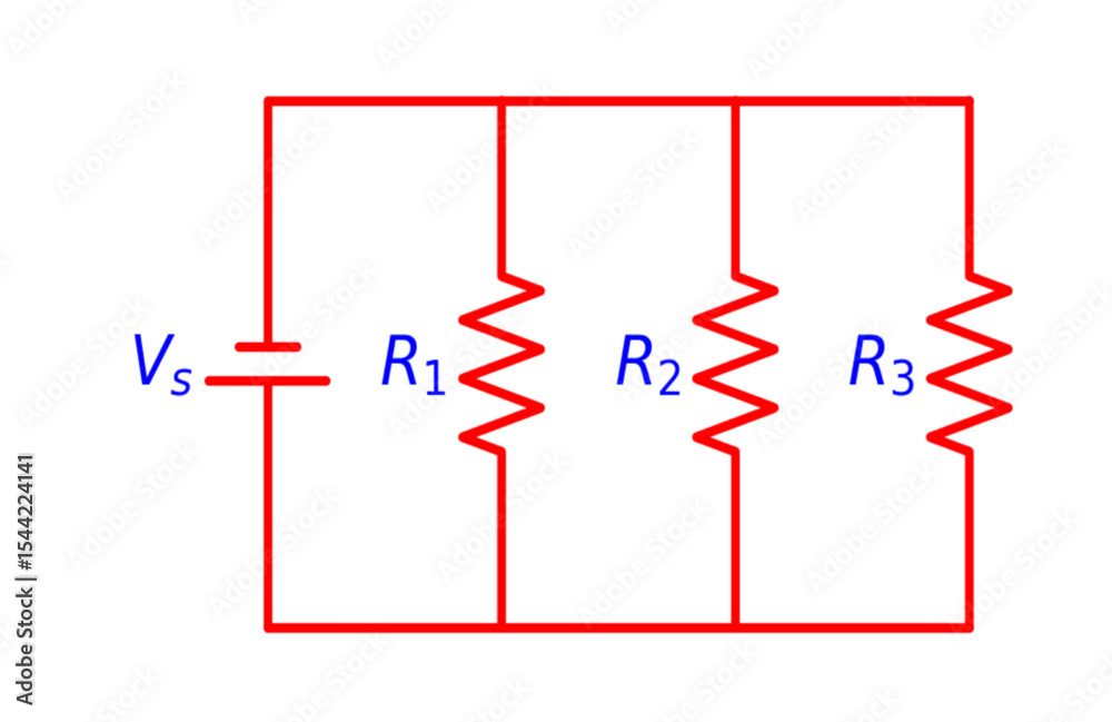 Parallel Resistors With DC Source Circuit Diagram Electronics ...
