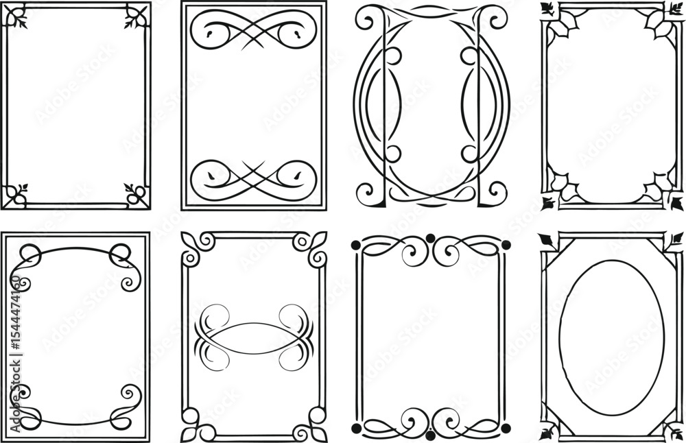 Vektor Elegant Page Border Design Collection for Print Layouts and ...