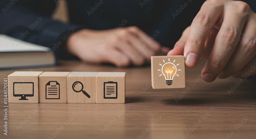 Design Thinking Process concept. problem-solving methodology used for innovation and strategic ...