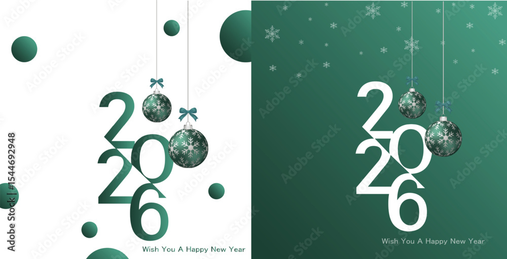 Image vectorielle Stock Happy new year 2026, Set of 2026 Happy New Year ...