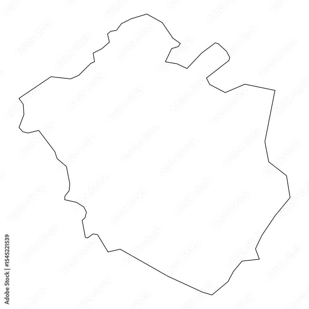 Chandigarh Union Territory and city map of India. Simple black and ...