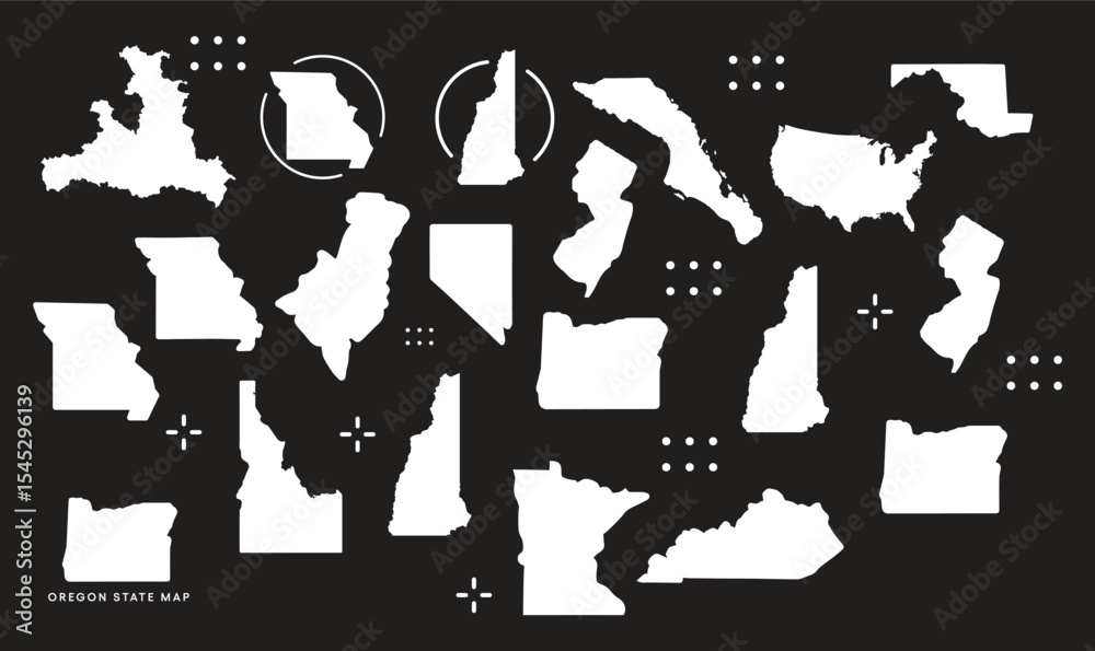 Vektor Political world map on white background, with every state ...