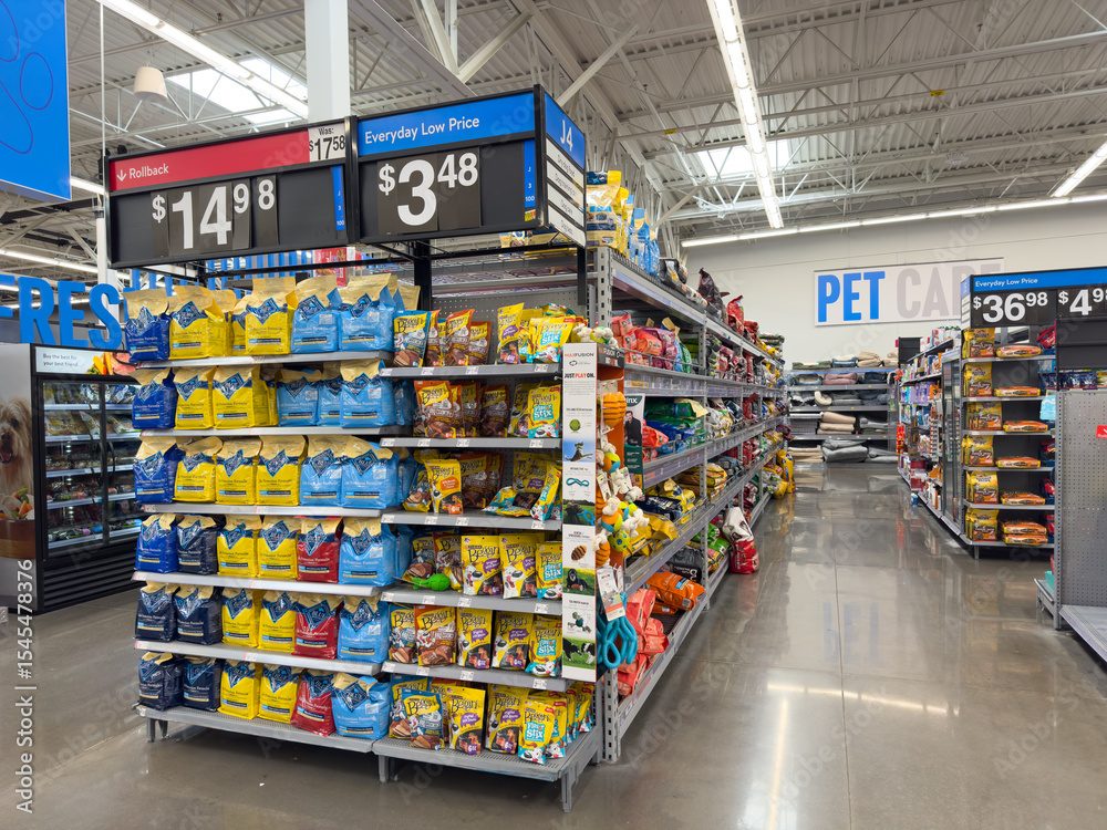 Walmart Pet Food Aisle Display Stock Photo | Adobe Stock
