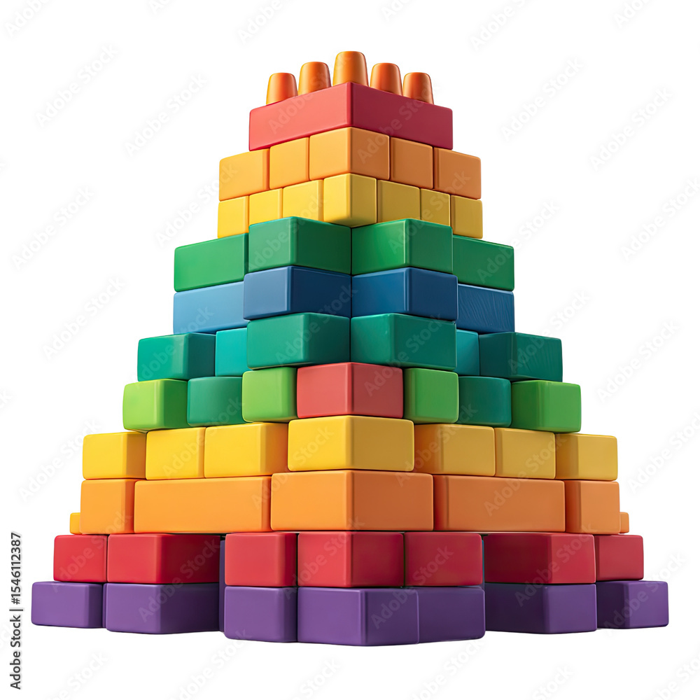 Colorful Building Blocks Pyramid Structure for Creative Learning and ...