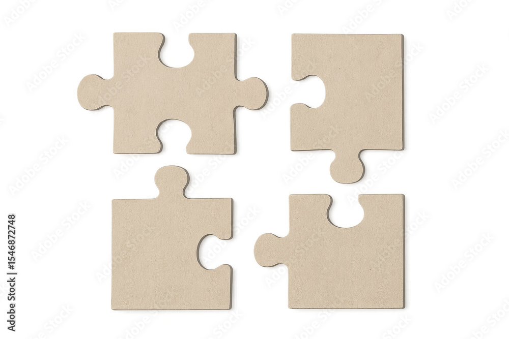 Puzzle pieces partially disconnected, symbolizing collaborative problem ...